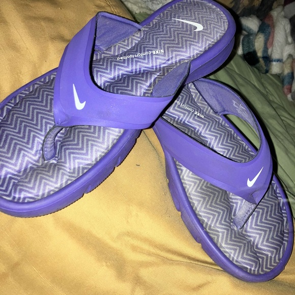Nike | Shoes | Nike Purple Slide Sandals | Poshmark